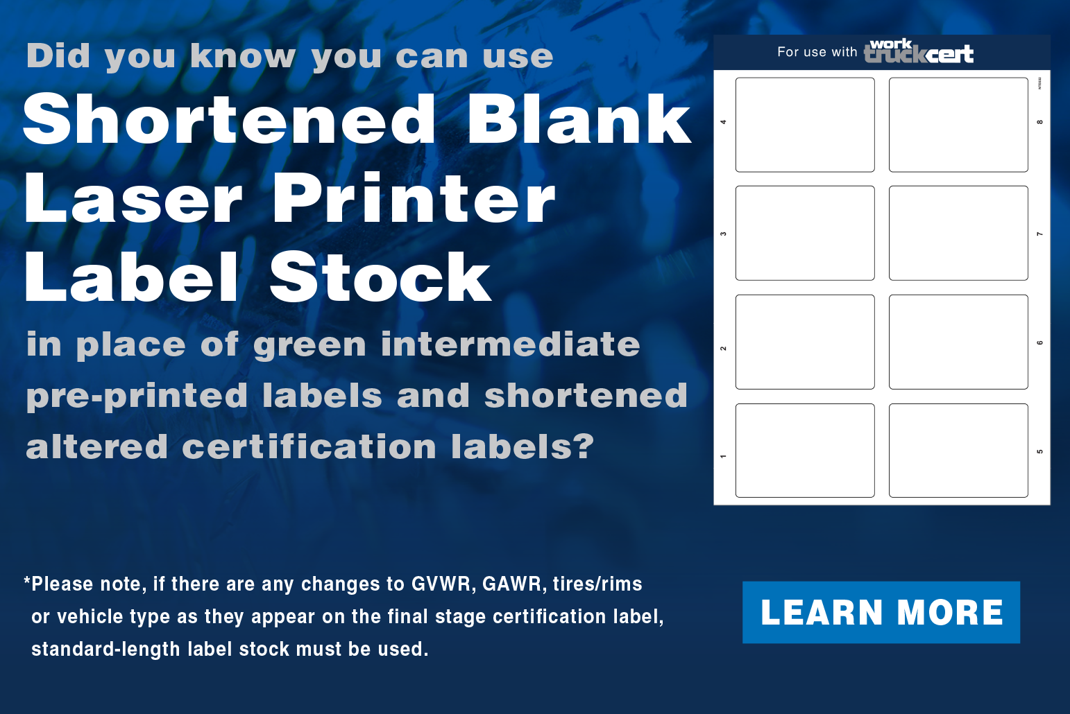 Commercial Vehicle Certification | WorkTruckCert